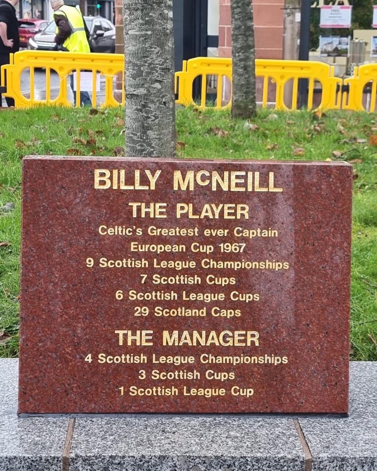 McNeill, Billy – Bellshill Statue (2022) – The Celtic Wiki